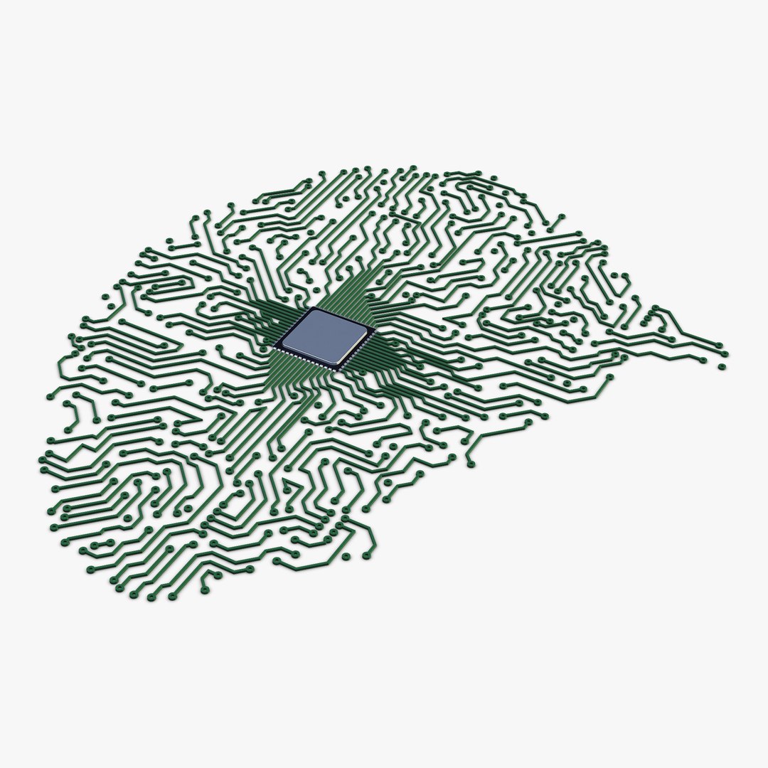 Electronic Circuit Board Brain 3D Model - TurboSquid 1613637