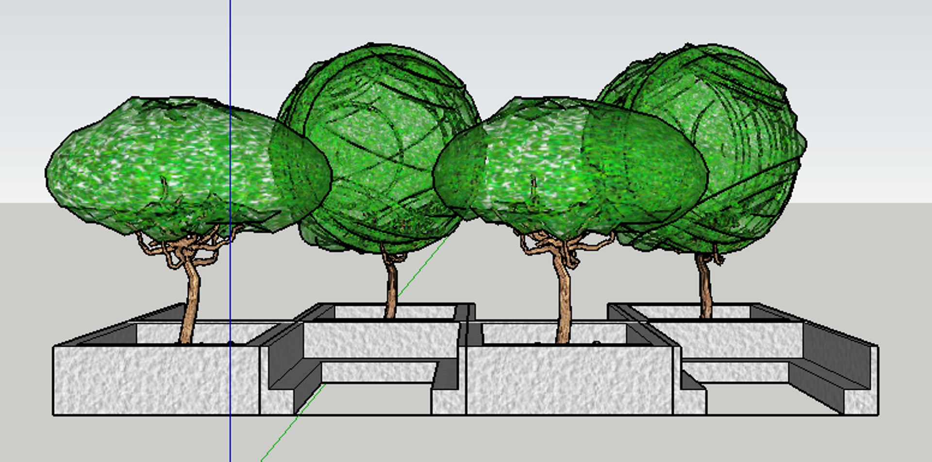 Sitout Seating Trees 3D - TurboSquid 1213822