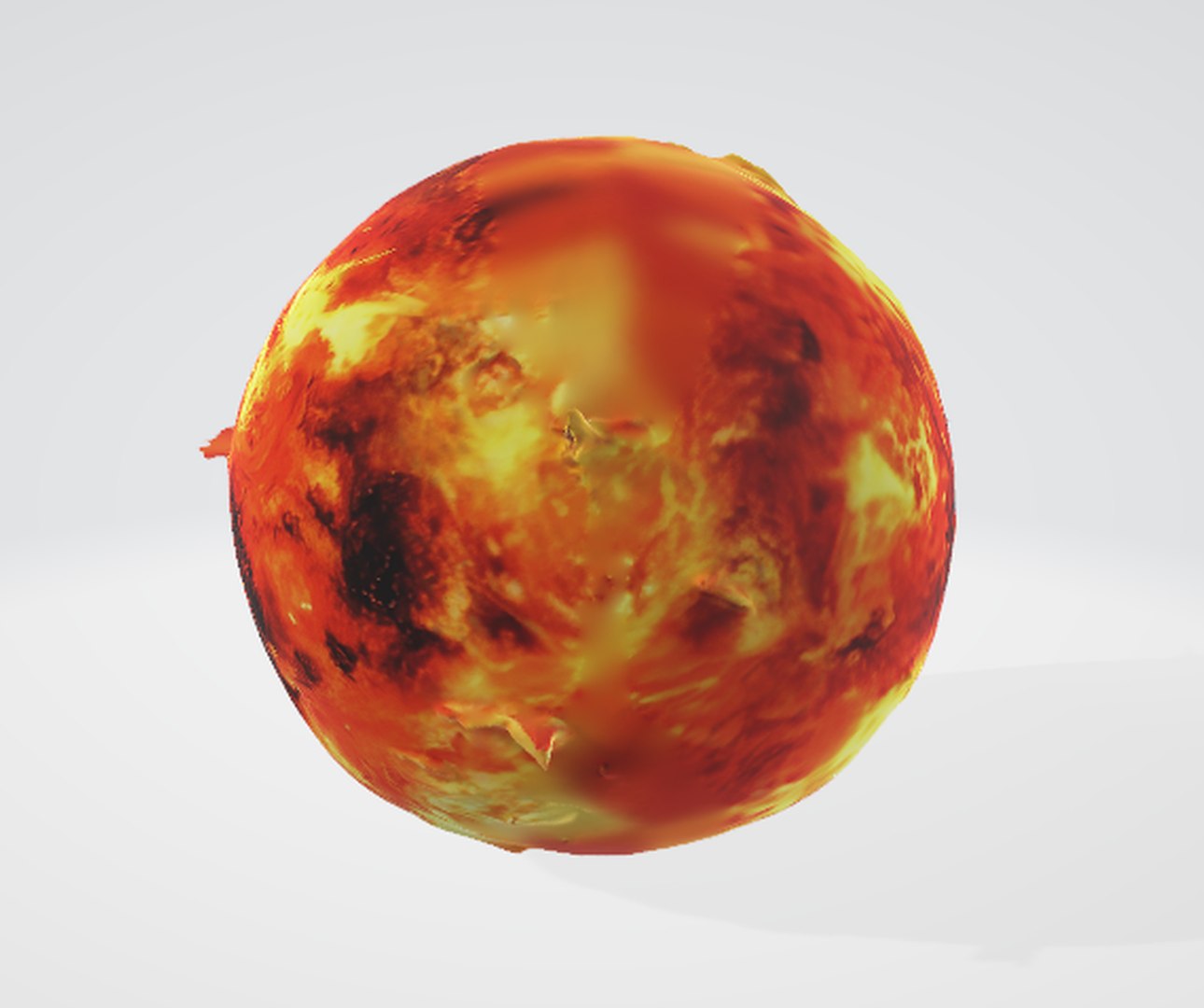 3D Model Flaming Orb Fireball 3D Asset - TurboSquid 2284878