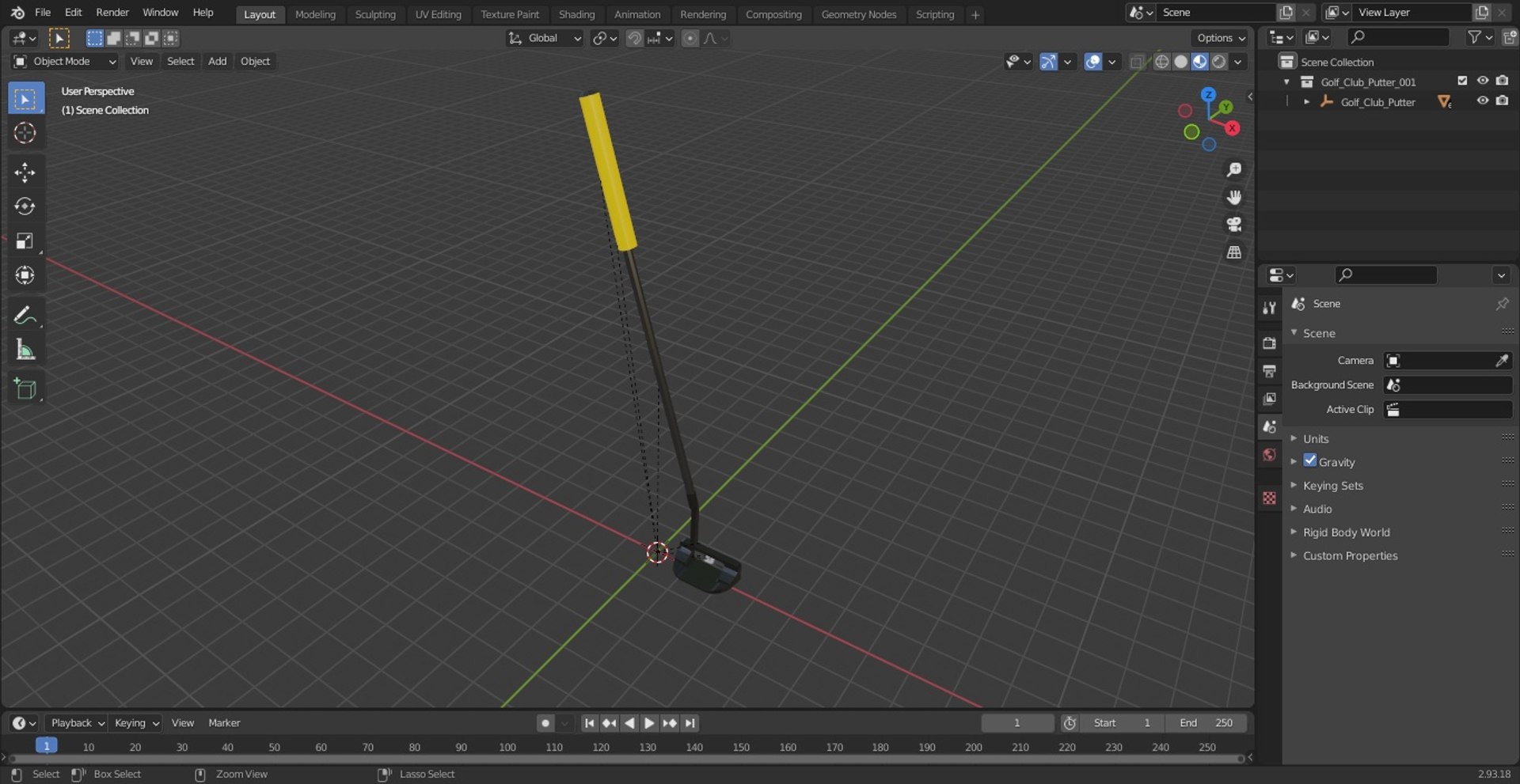 3D model Golf Club Putter - TurboSquid 2146037