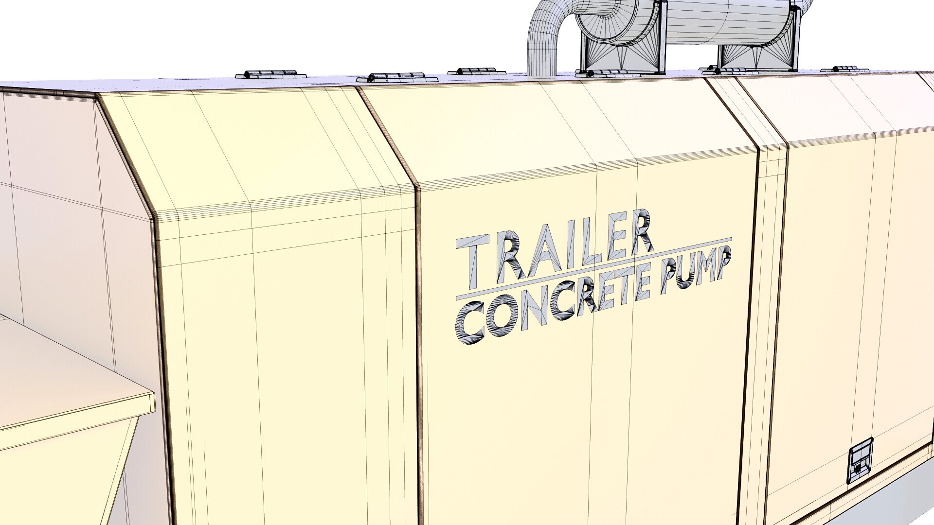 3D Professional Mobile Trailer Concrete Pumps V3 - TurboSquid 2407664