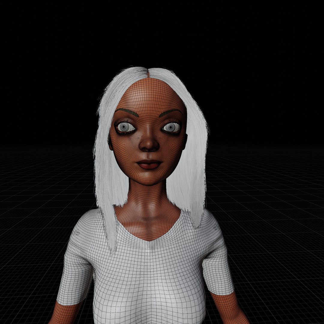 3d Cartoon Female Character 3d Model Turbosquid 2010030