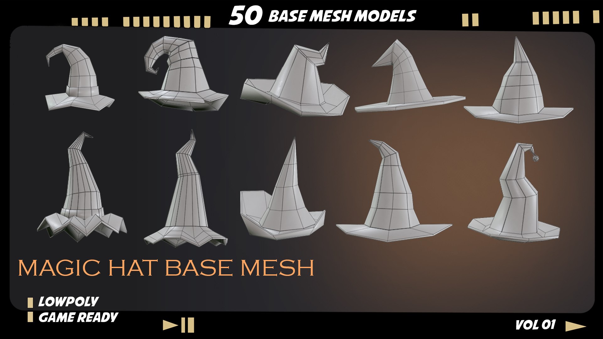 Witch hat 3D model - TurboSquid 2163605