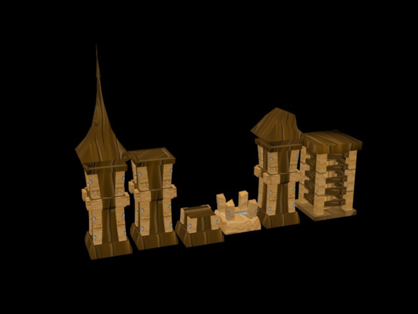 tower cartoon 3d model
