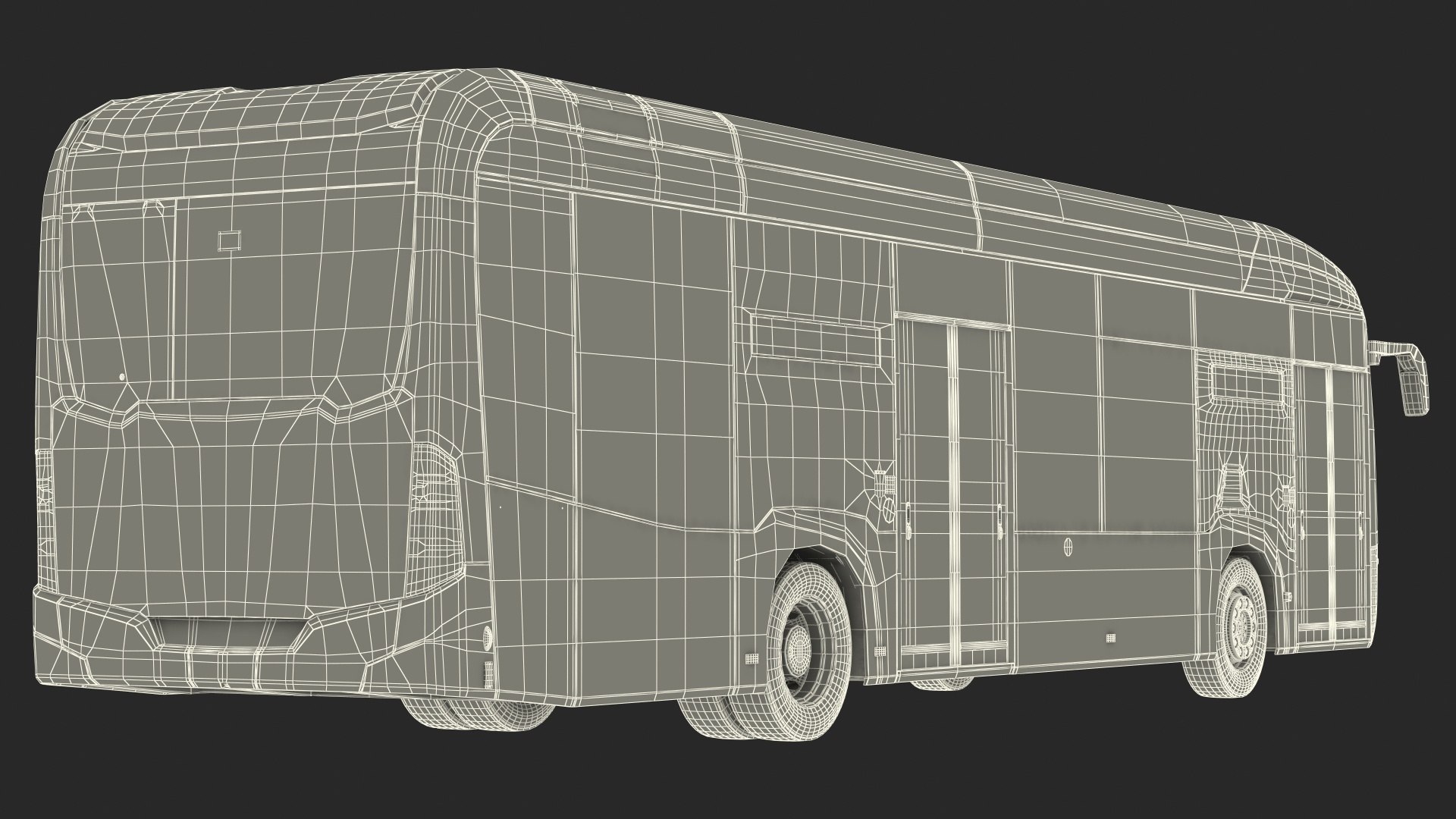3D Model City Bus Two Doors - TurboSquid 1953131