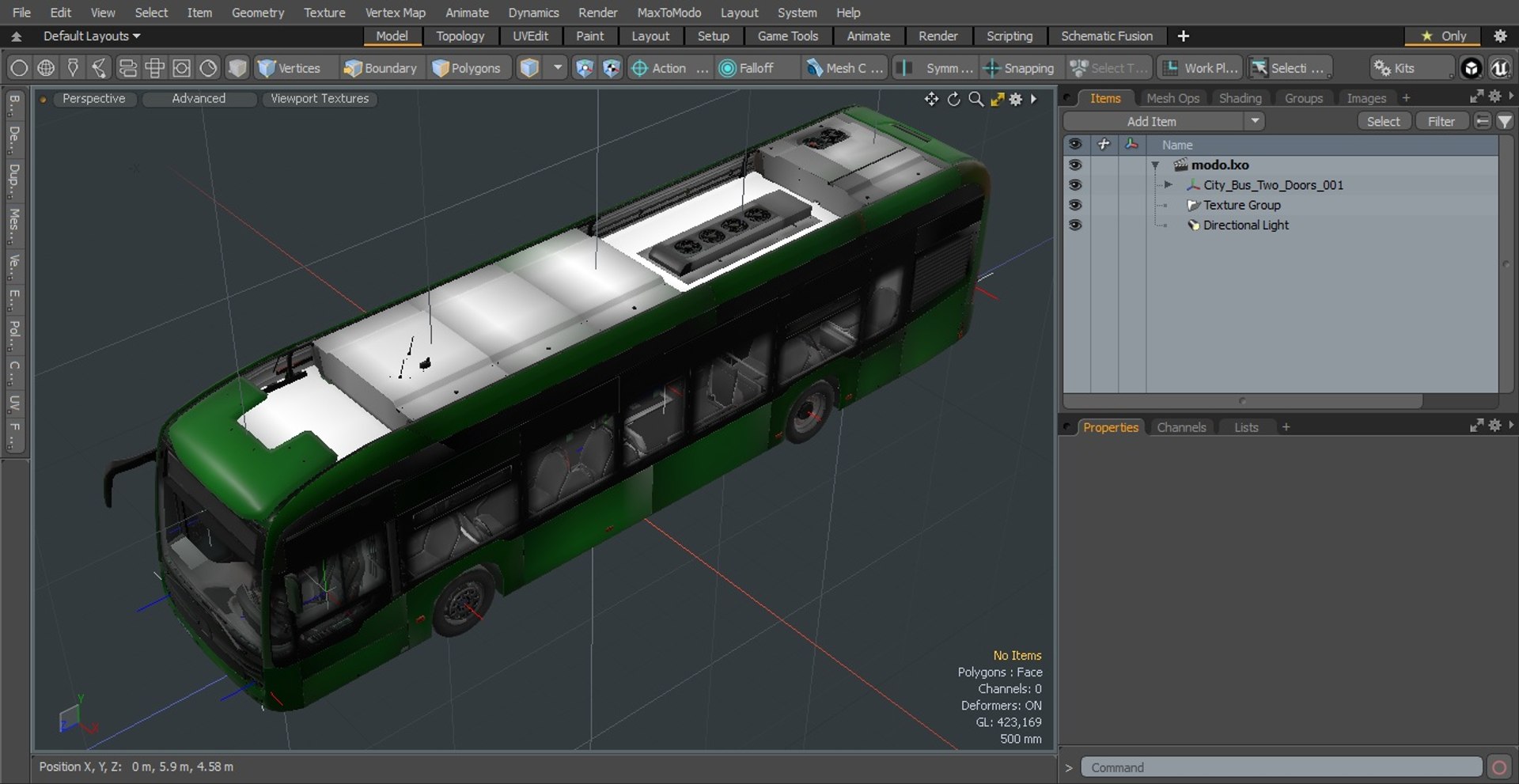 3D Model City Bus Two Doors - TurboSquid 1953131
