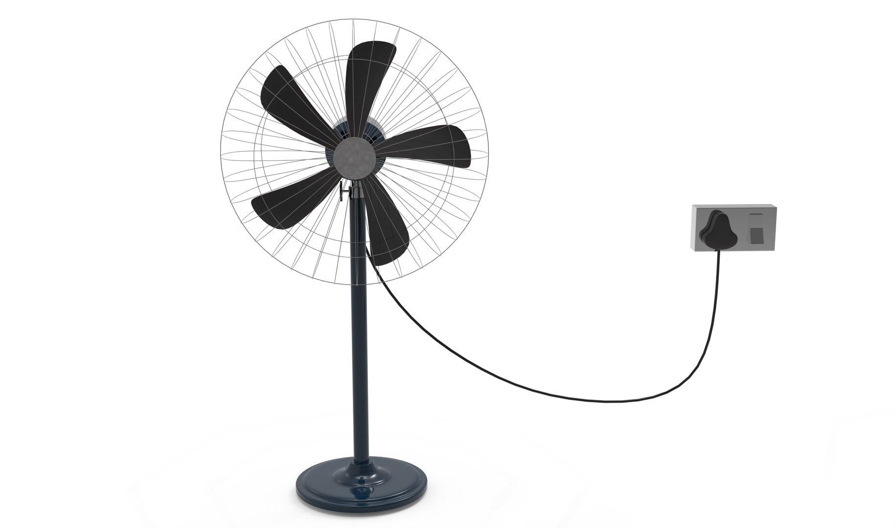 3D Standing Fan Animated - TurboSquid 1739614