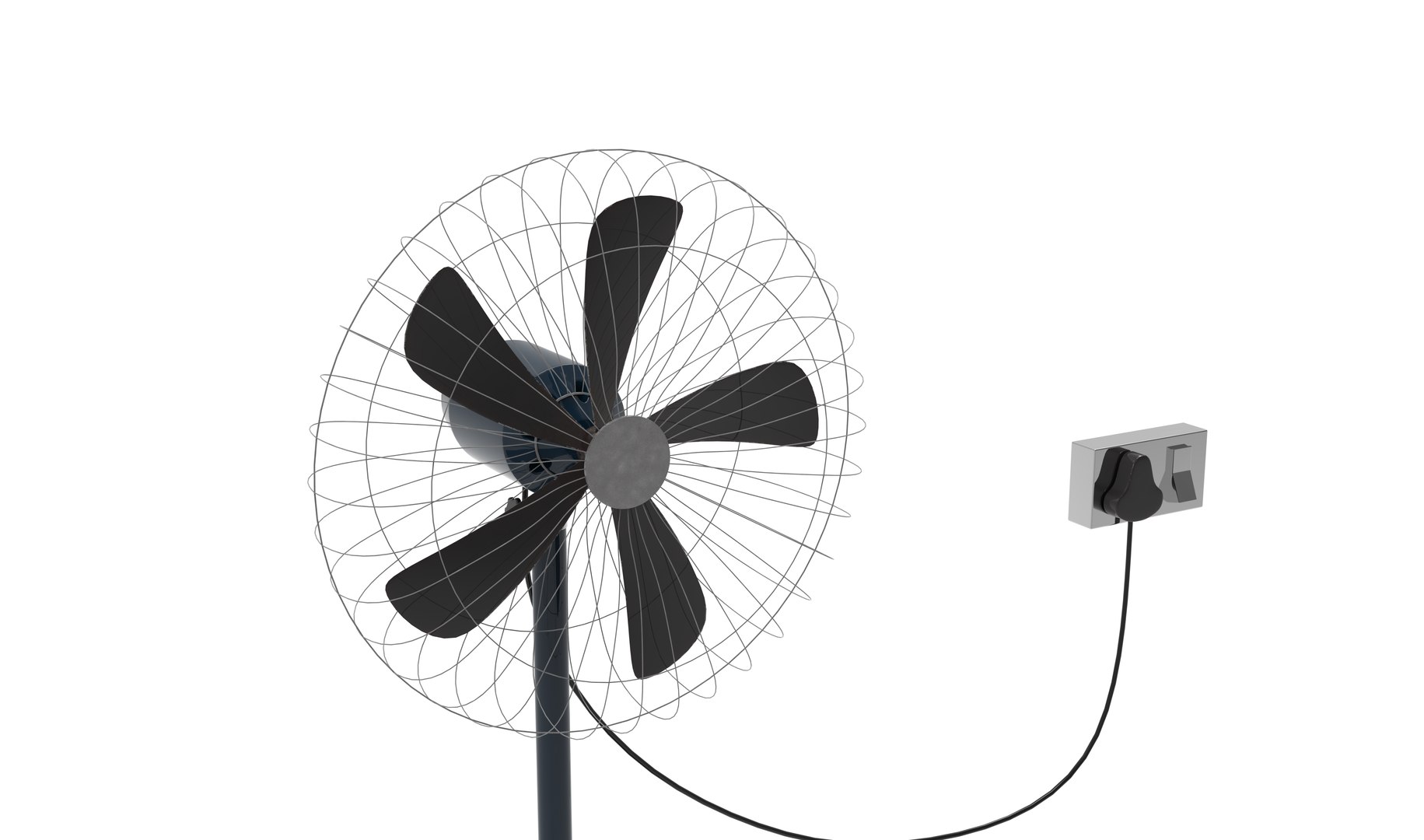 3D Standing Fan Animated - TurboSquid 1739614