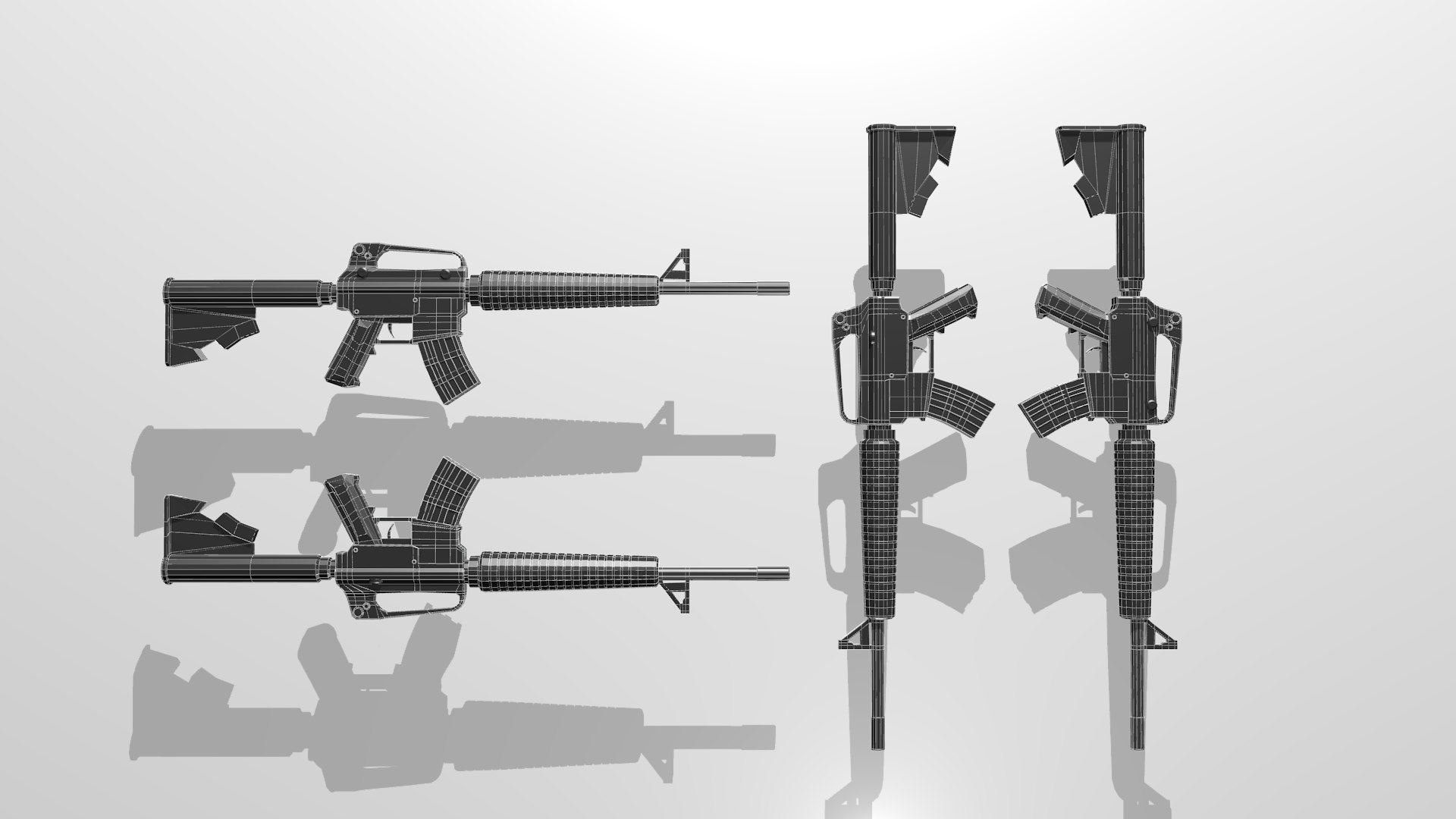 Low Poly M4A1 3D model - TurboSquid 1846702
