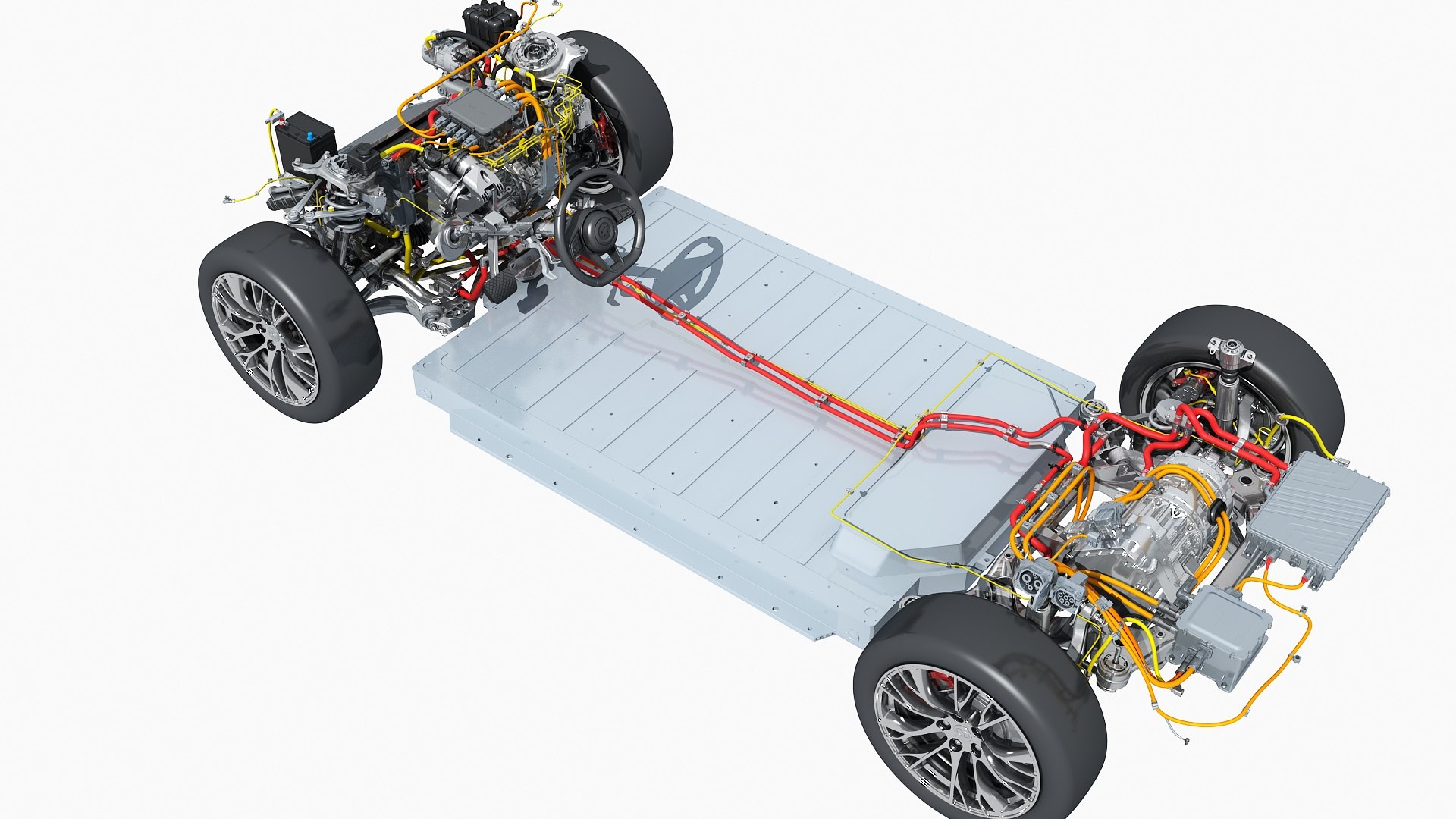 Electric vehicle chassis 3D model - TurboSquid 1971388