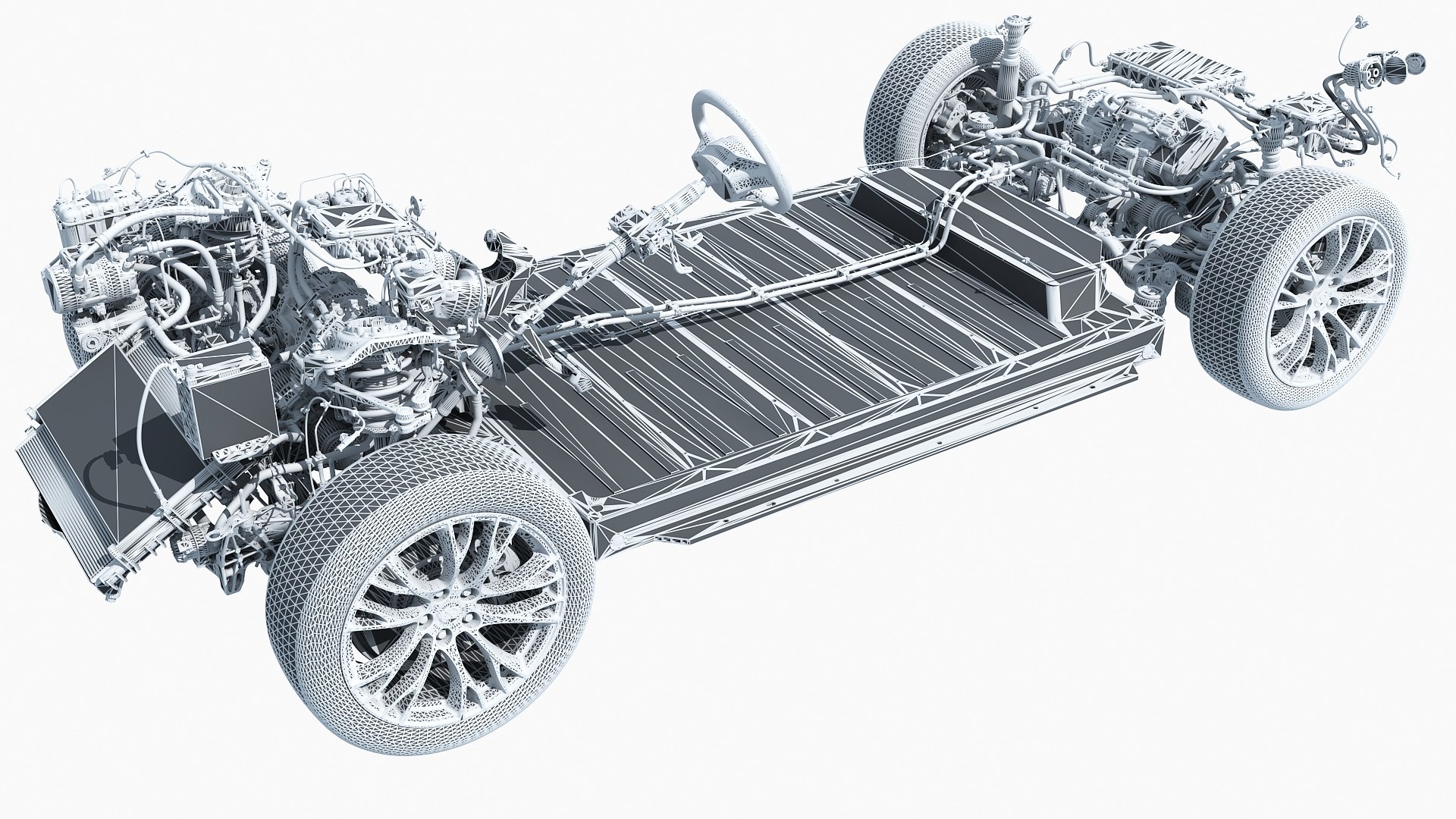 Electric vehicle chassis 3D model - TurboSquid 1971388