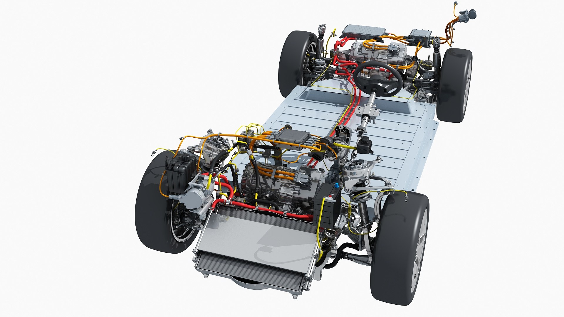 Electric vehicle chassis 3D model - TurboSquid 1971388