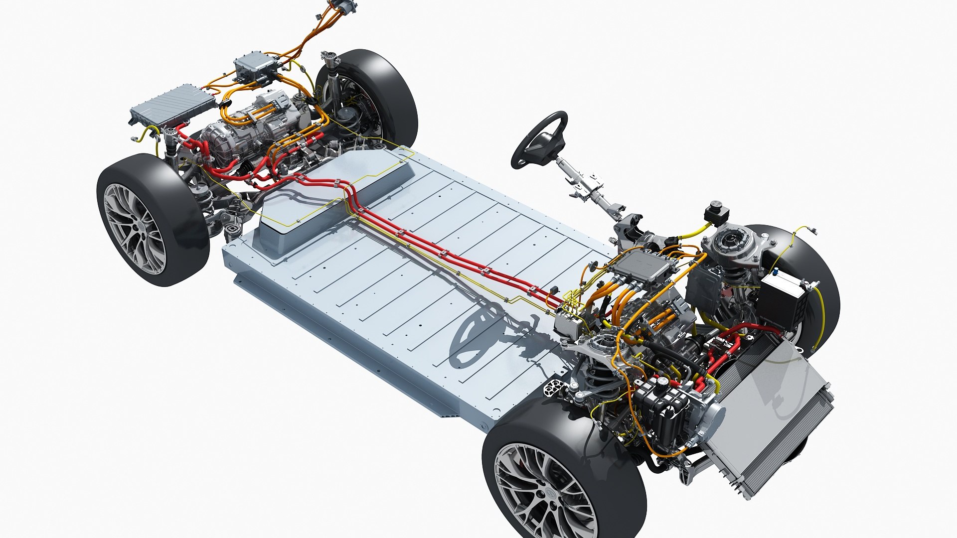 Electric vehicle chassis 3D model - TurboSquid 1971388