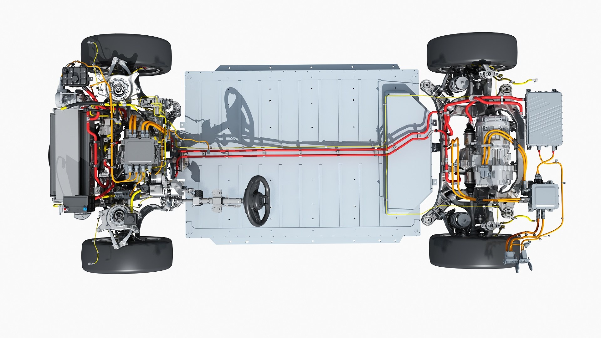 Electric vehicle chassis 3D model - TurboSquid 1971388