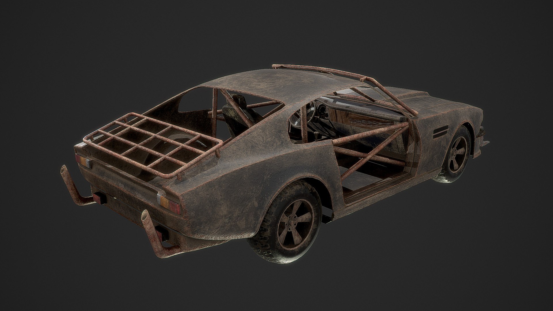 Post Apocalyptic Car Model - TurboSquid 1717895