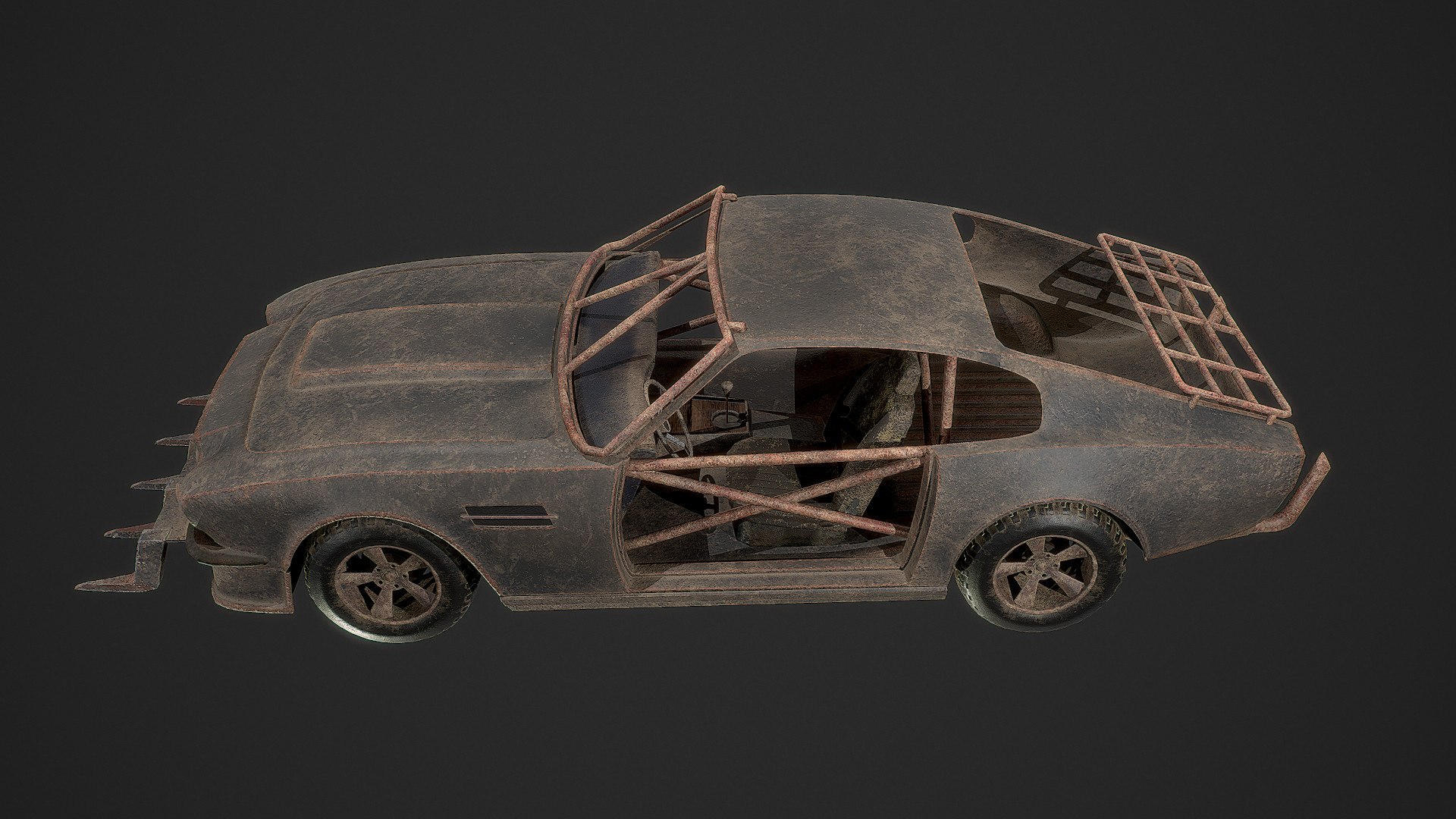 Post Apocalyptic Car Model - TurboSquid 1717895