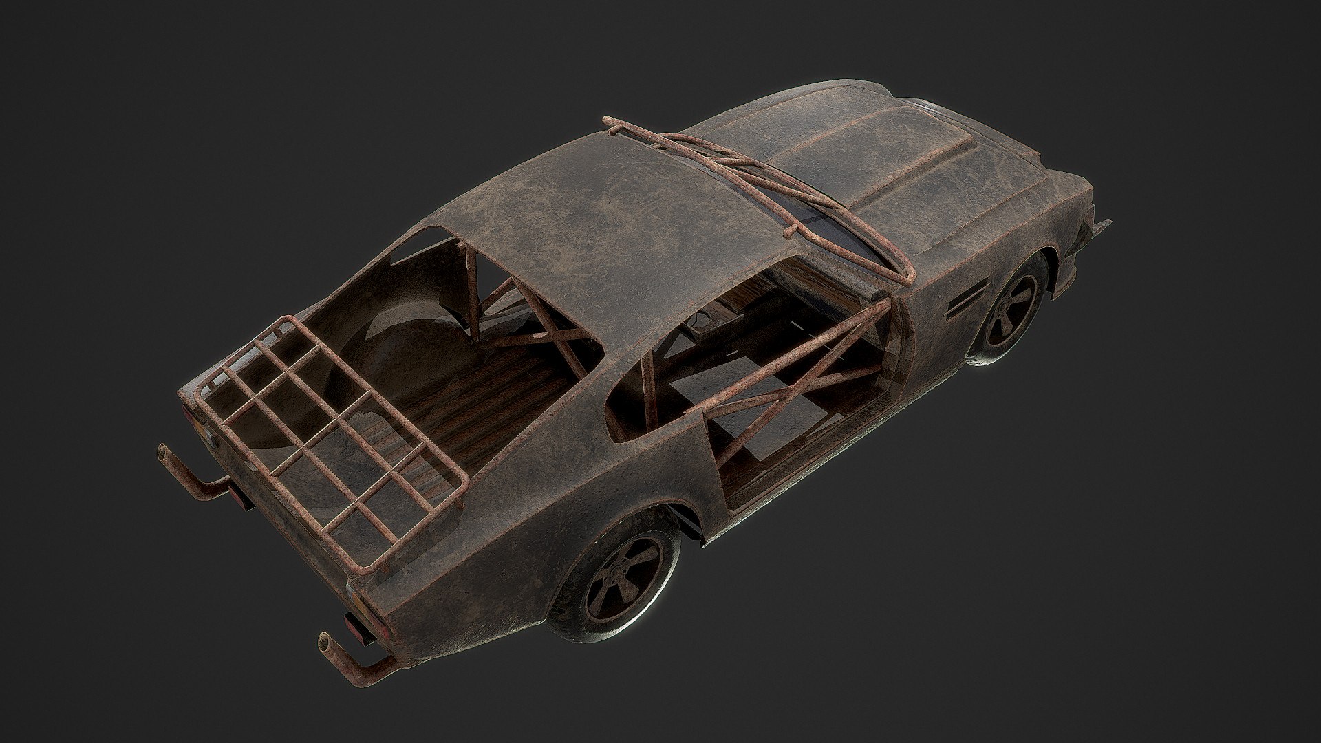Post Apocalyptic Car Model - TurboSquid 1717895