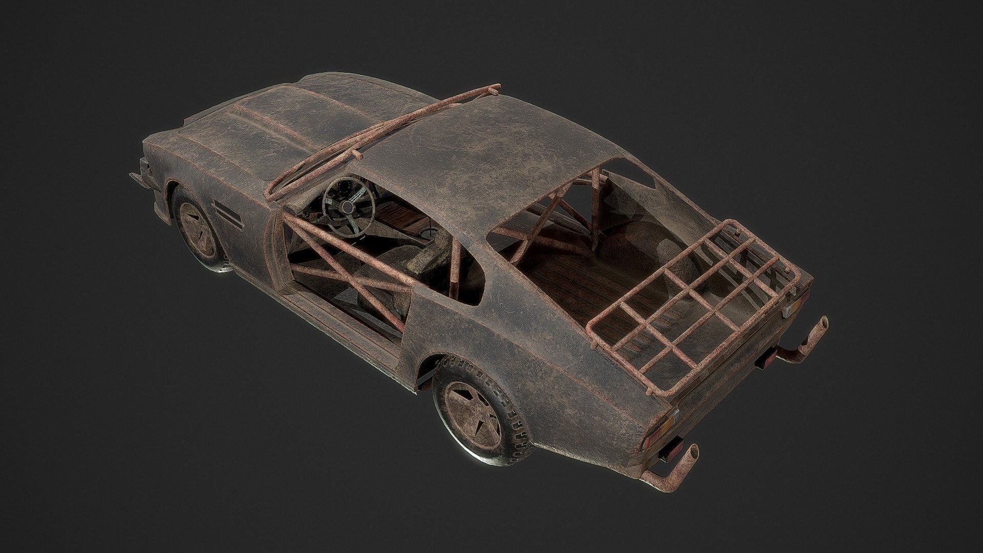 Post Apocalyptic Car Model - TurboSquid 1717895