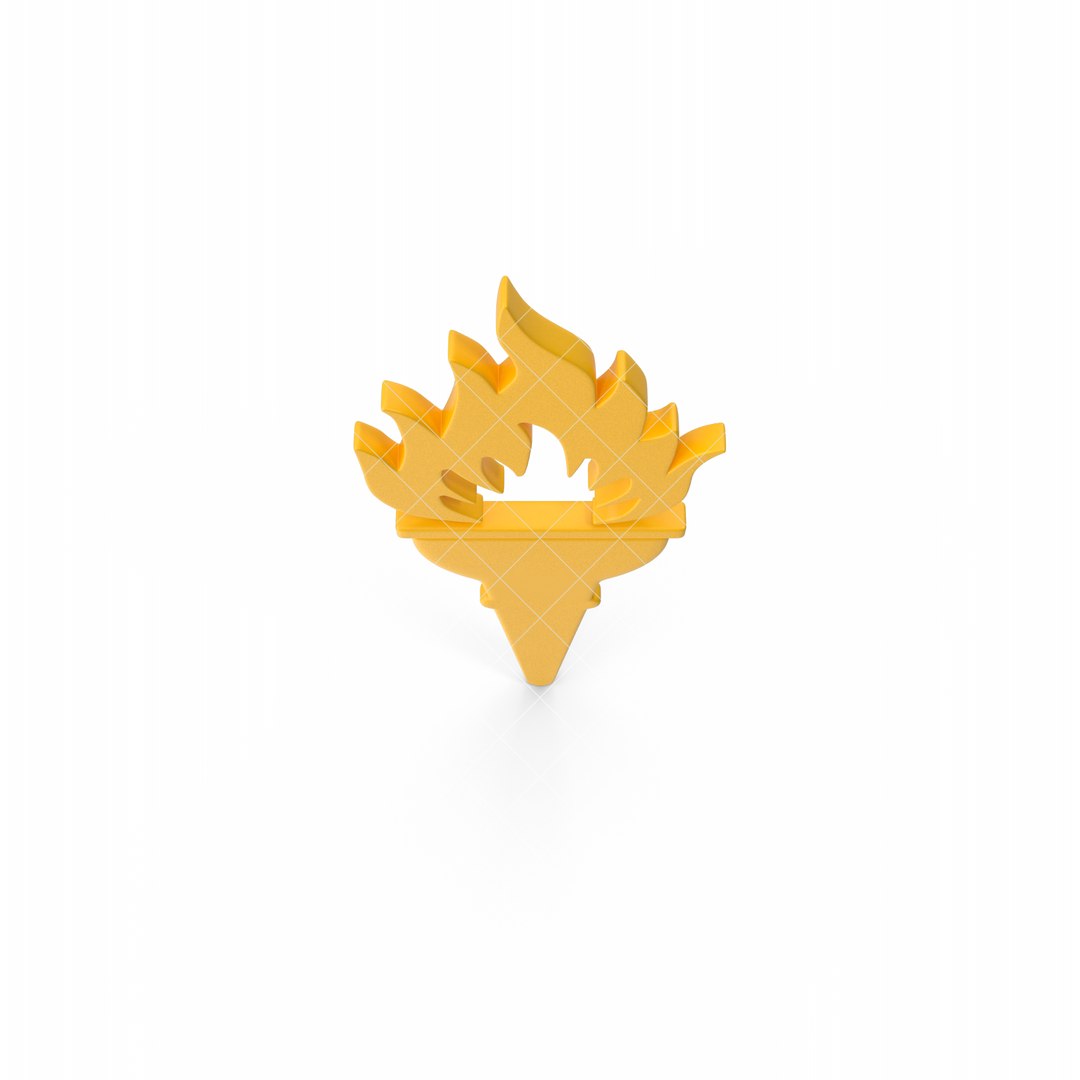 Torch Symbol Yellow Model - TurboSquid 2305031
