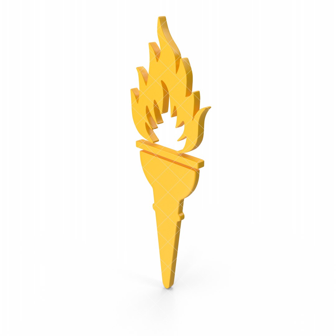 Torch Symbol Yellow Model - TurboSquid 2305031