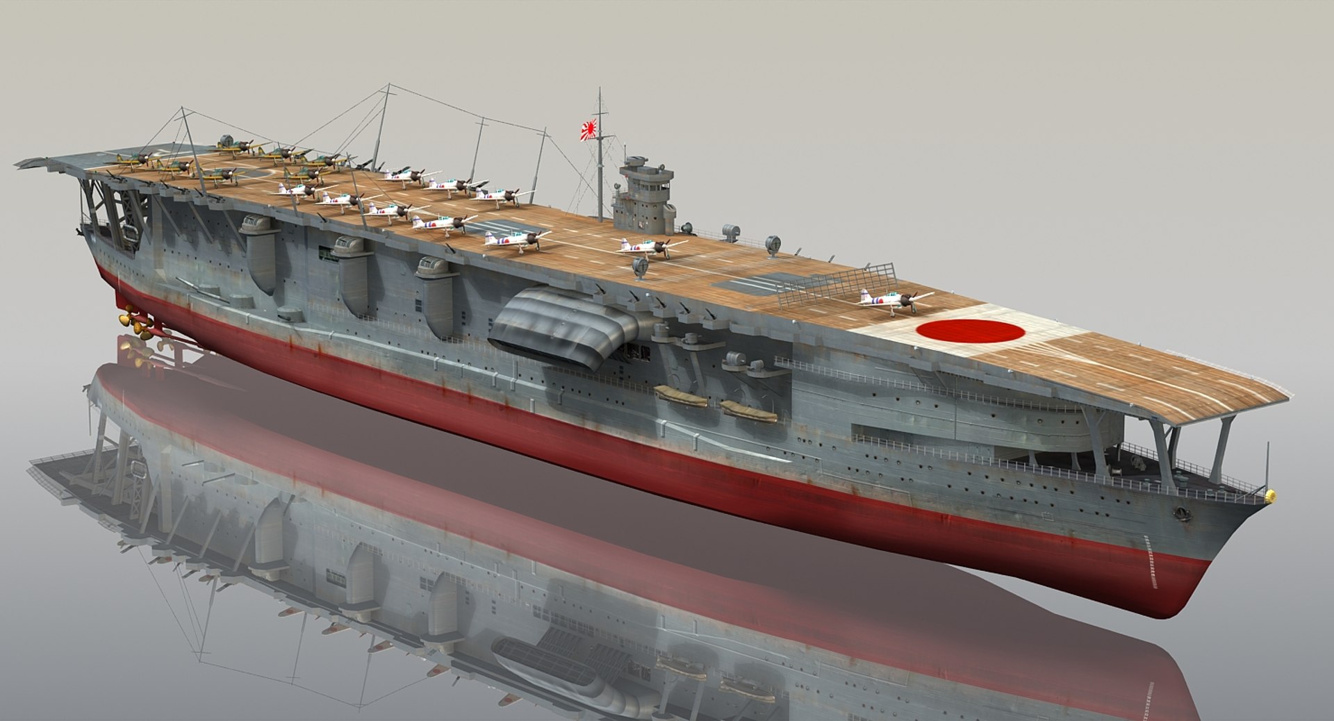 3D Japanese Akagi - TurboSquid 1227276