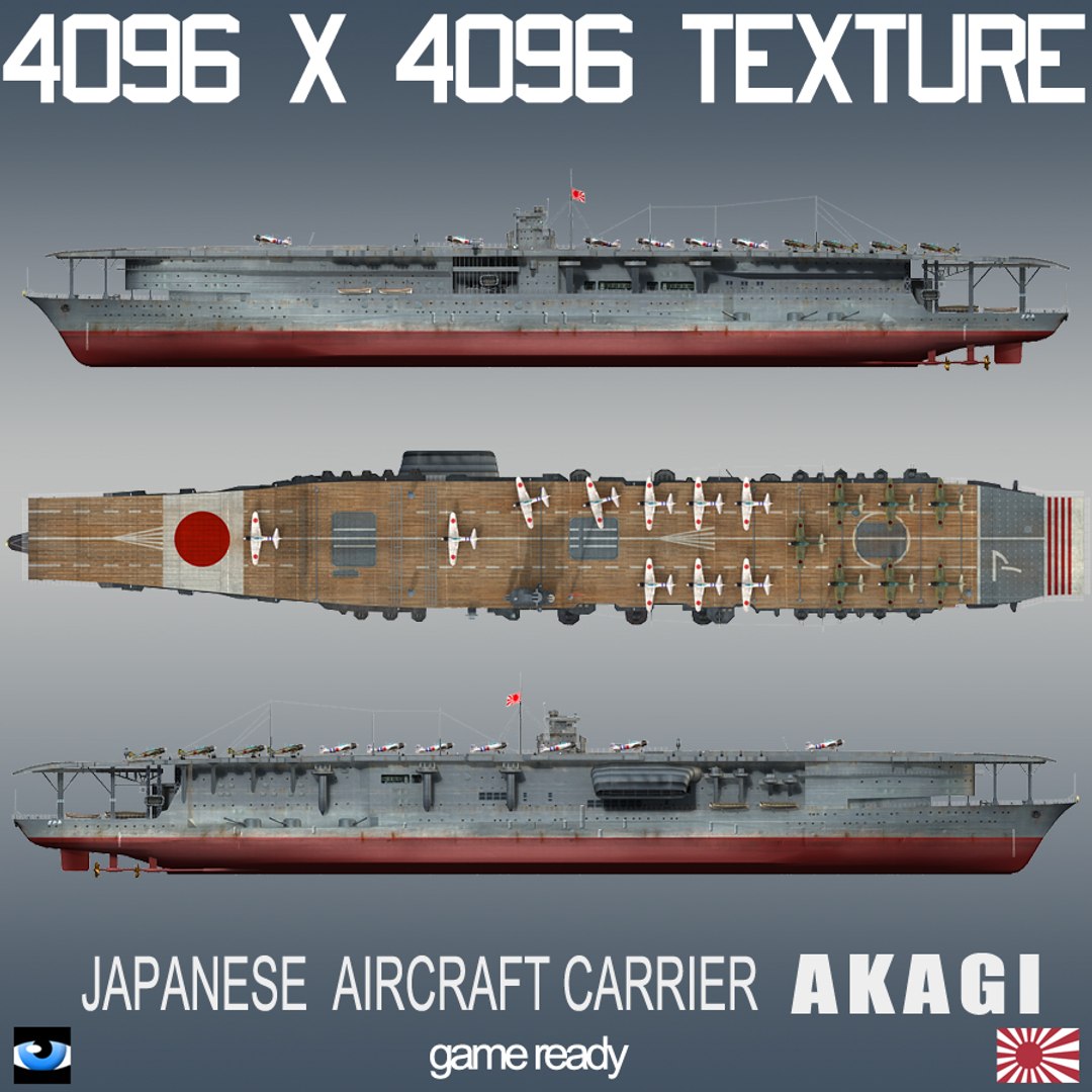 3D Japanese Akagi - TurboSquid 1227276