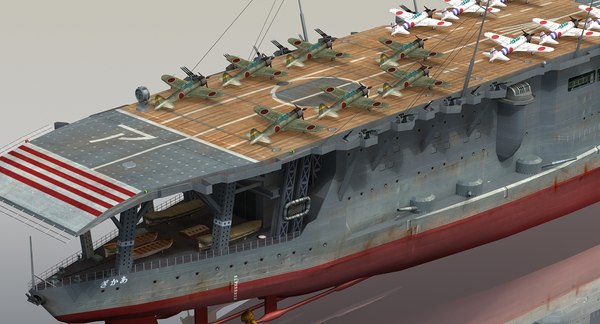 3D japanese akagi - TurboSquid 1227276