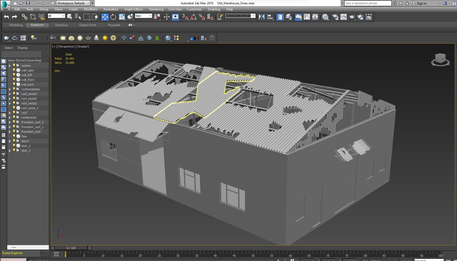 Old Warehouse 3 interior and exterior 3D model - TurboSquid 2121008