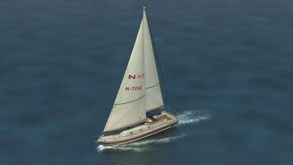 Najad 343 sailboat 3D model - TurboSquid 1468911