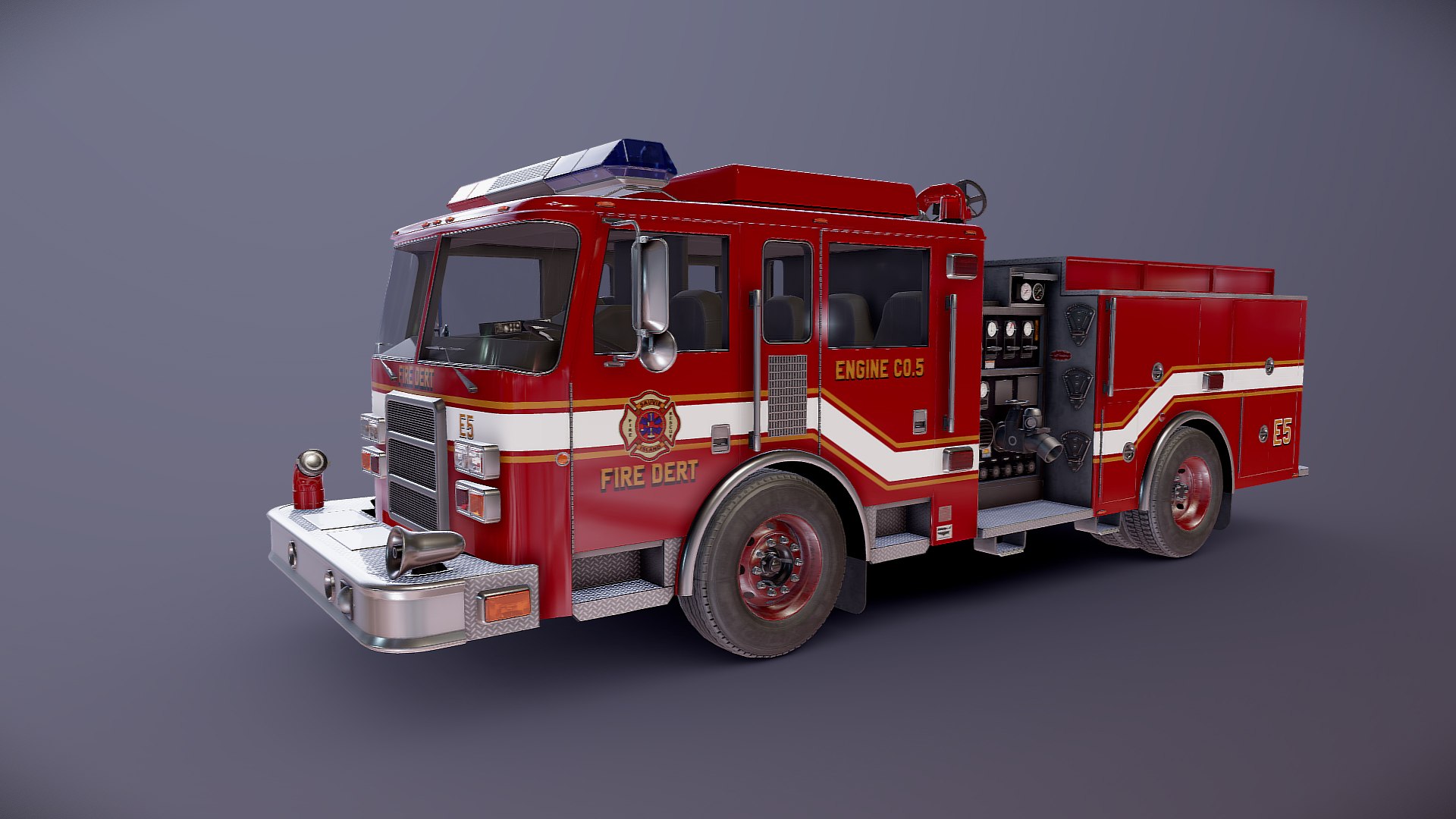 Fire truck model - TurboSquid 1953435