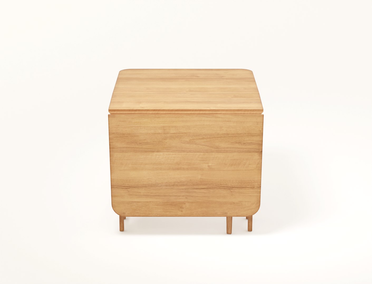 3D Low-Poly Mid Century Wooden Gate Leg Table - TurboSquid 2103013