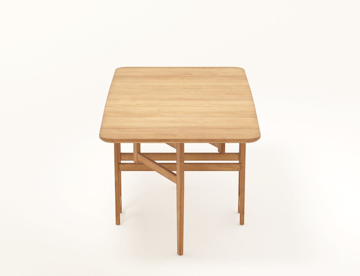 3D Low-Poly Mid Century Wooden Gate Leg Table - TurboSquid 2103013