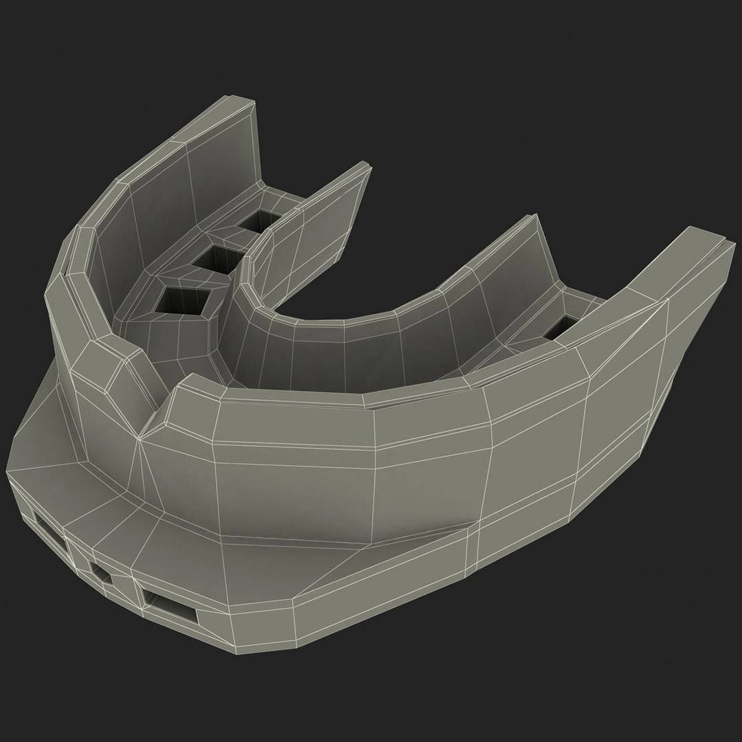 gel strapless mouthguard 3d model