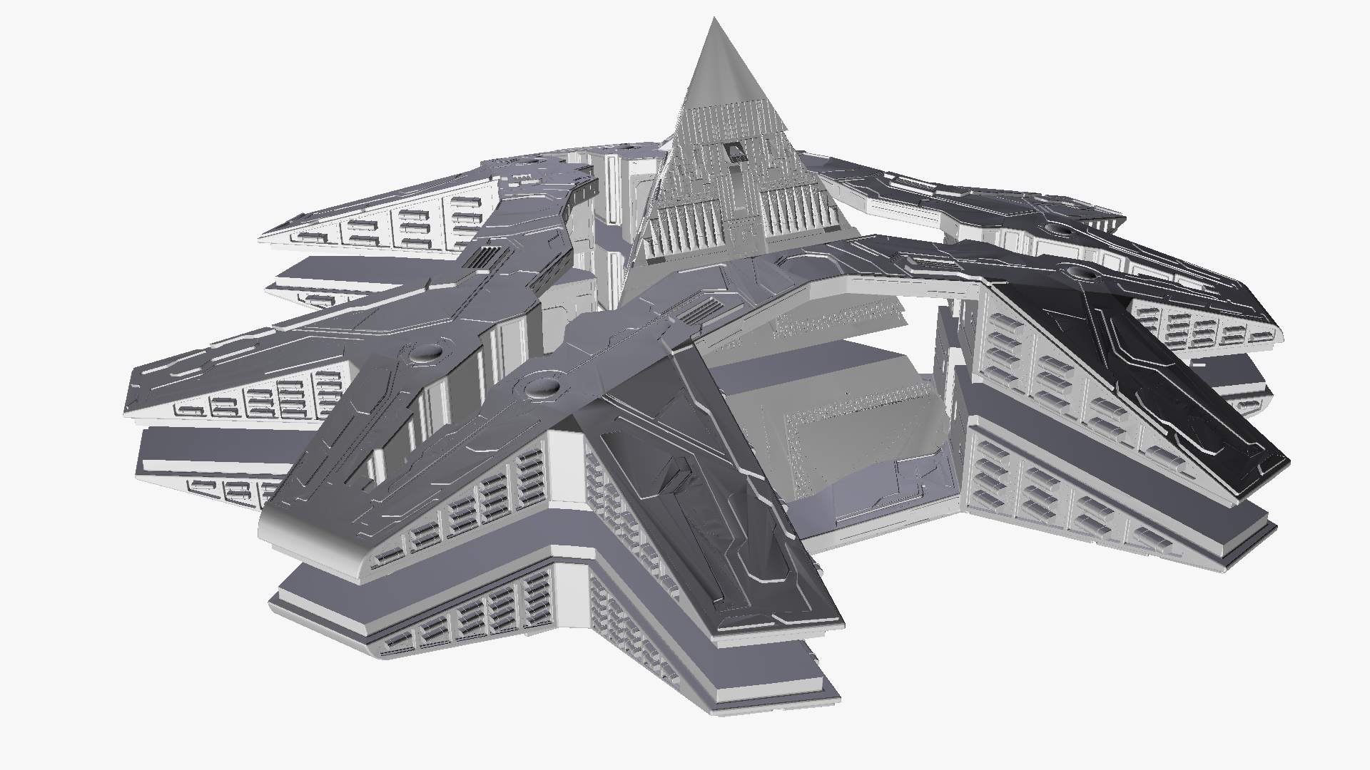 3d model 3d-printable kit hatak spaceship