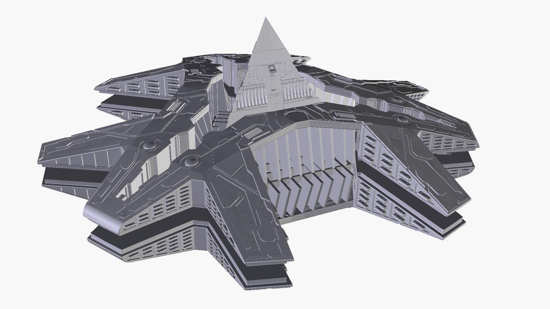 3d model 3d-printable kit hatak spaceship