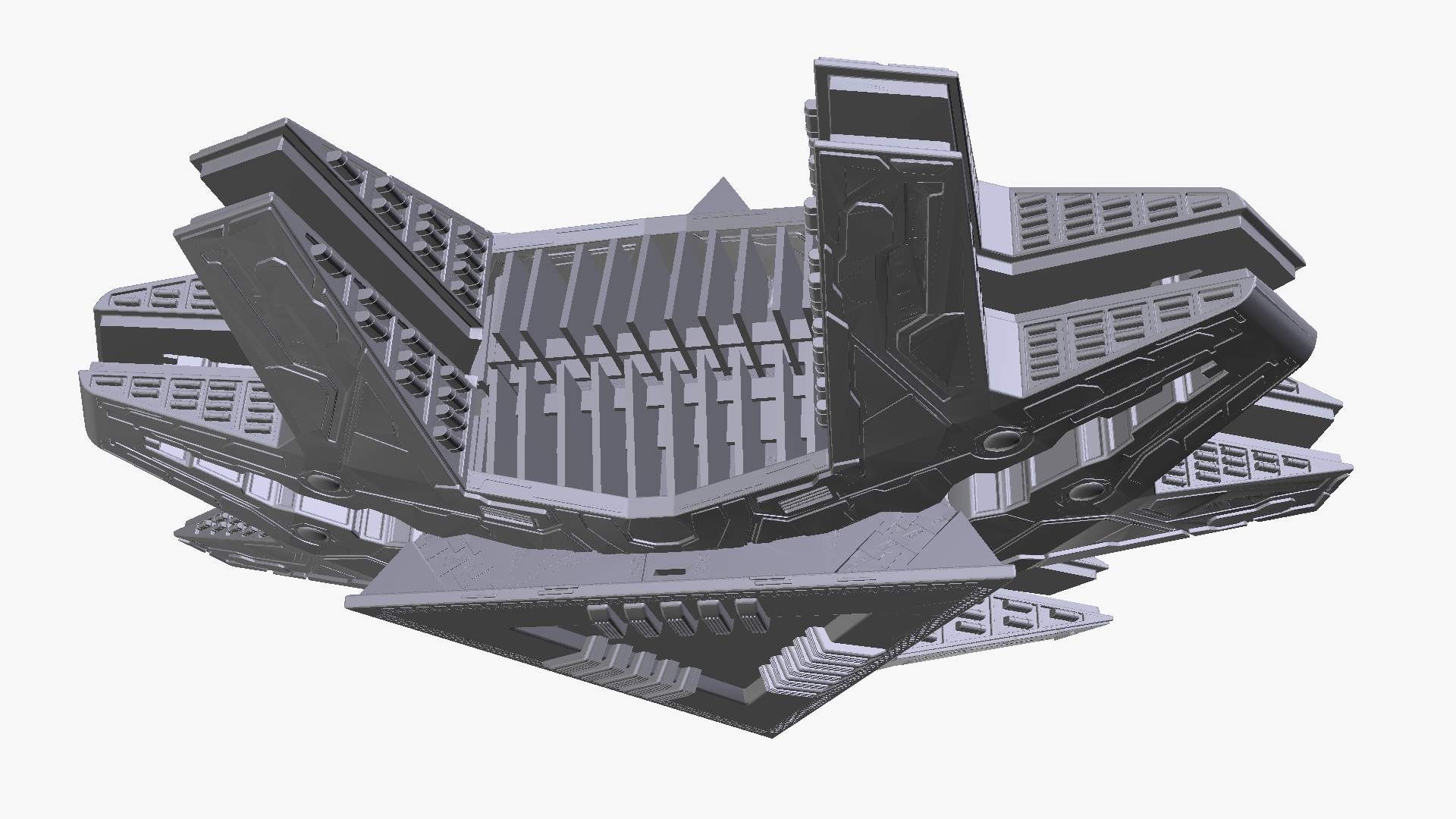 3d model 3d-printable kit hatak spaceship