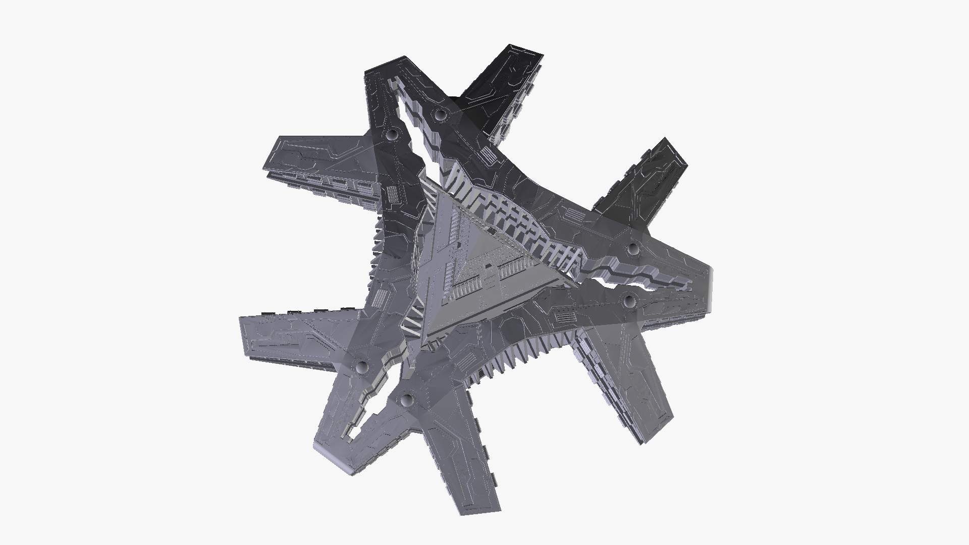 3d model 3d-printable kit hatak spaceship