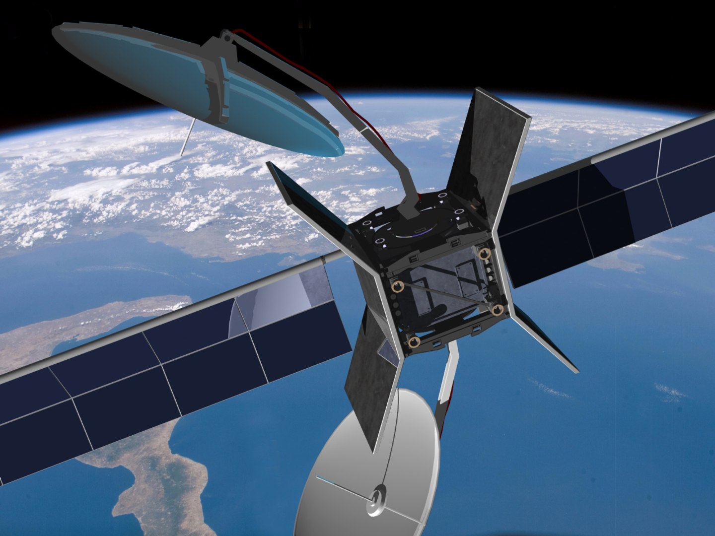 Telecommunication Satellites 3d Model