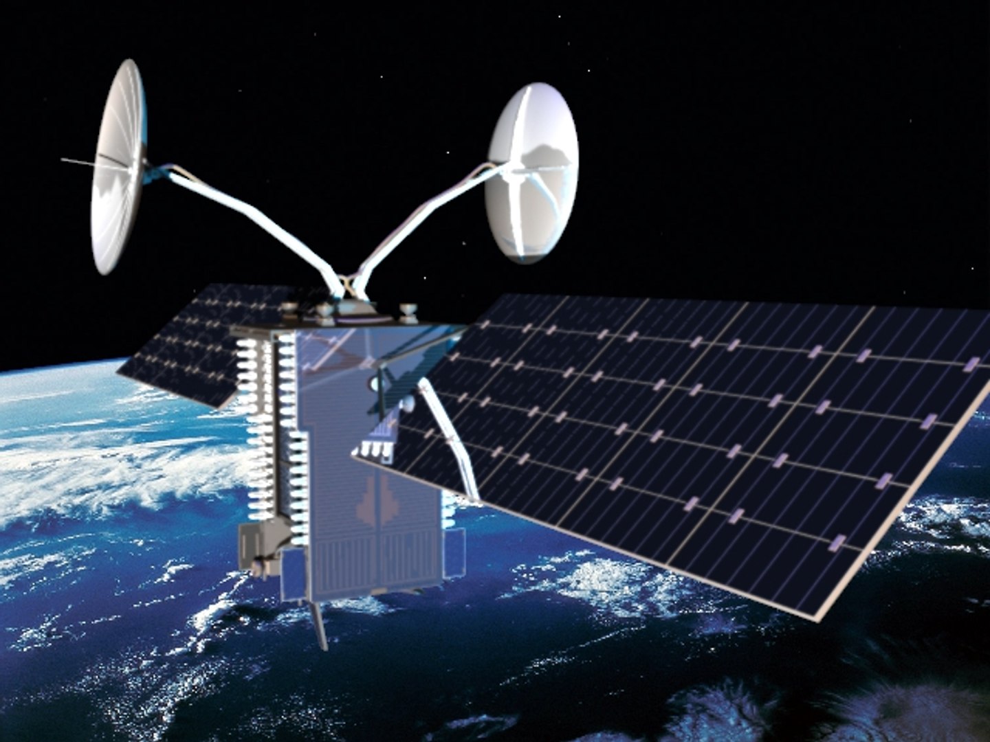 Telecommunication Satellites 3d Model