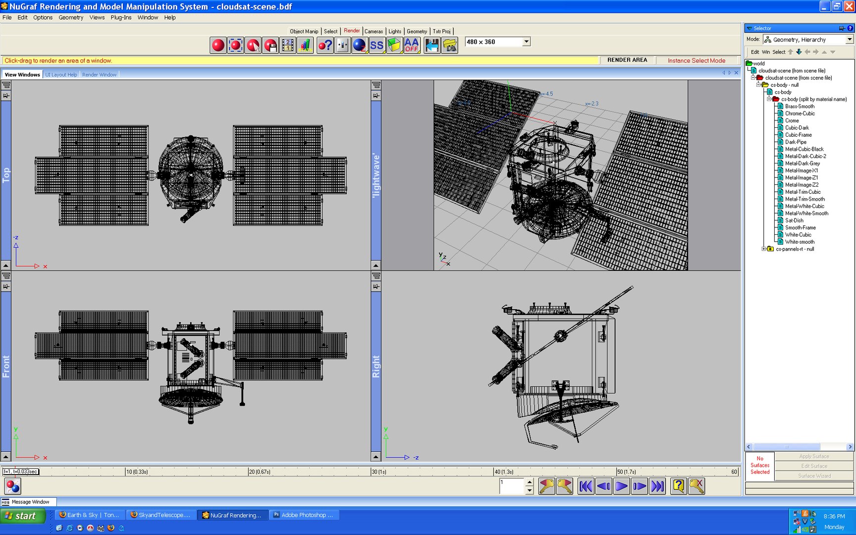 Telecommunication Satellites 3d Model
