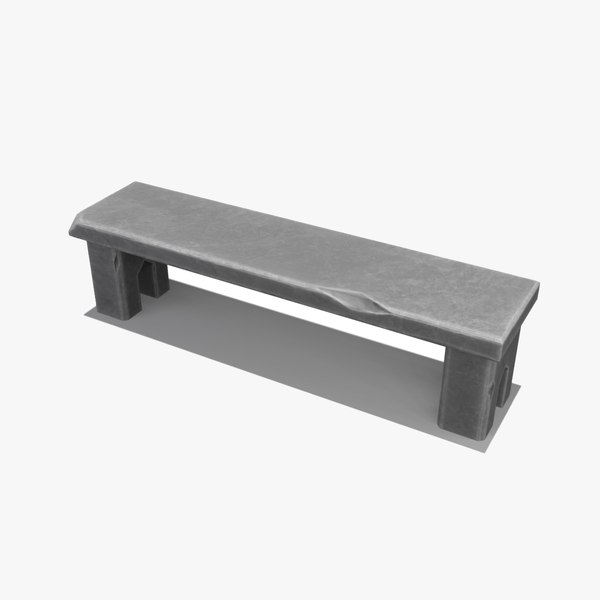양식화된 돌 벤치 3D 모델 - TurboSquid 2154338