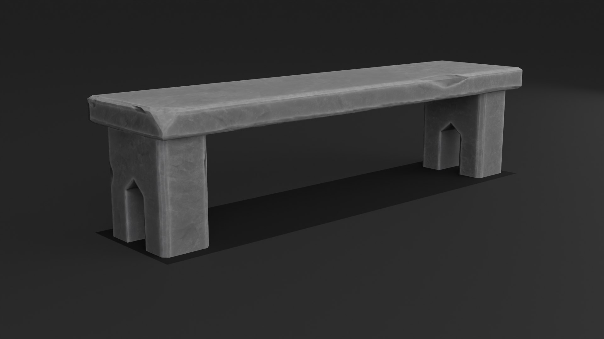 Stylised Stone Bench 3D Model - TurboSquid 2154338