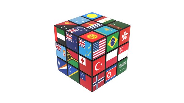 3D Rubiks Cubes With Flags - TurboSquid 1790370