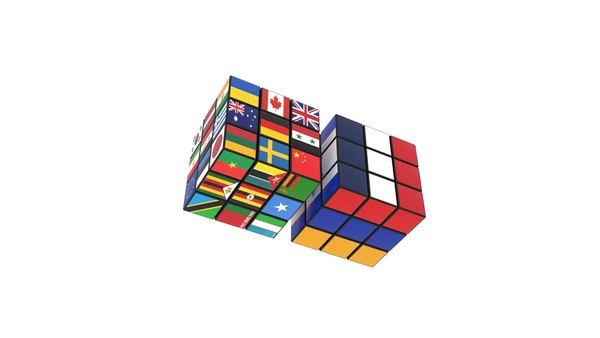 3D Rubiks Cubes With Flags - TurboSquid 1790370