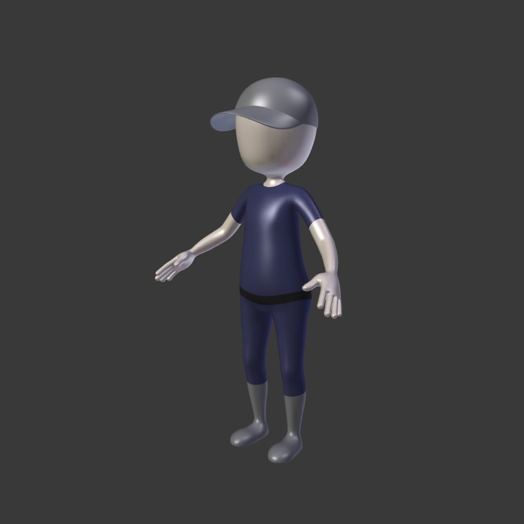 3D Cartoon Security Guard - TurboSquid 1390136