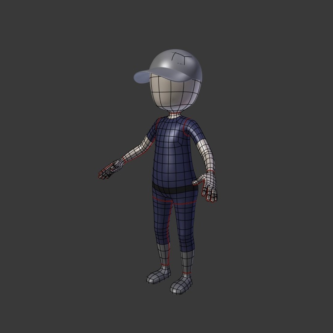 3D Cartoon Security Guard - TurboSquid 1390136