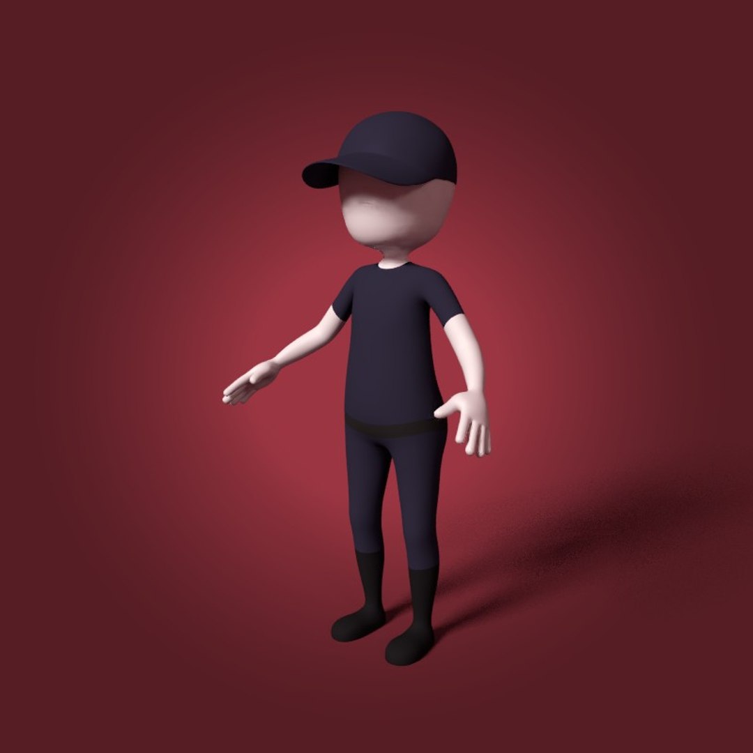 3D Cartoon Security Guard - TurboSquid 1390136