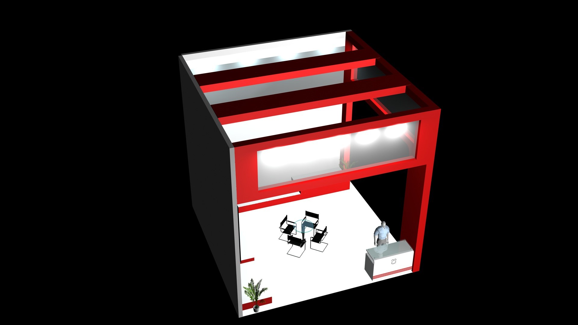 3D 2 Side Open Stand - TurboSquid 1995606