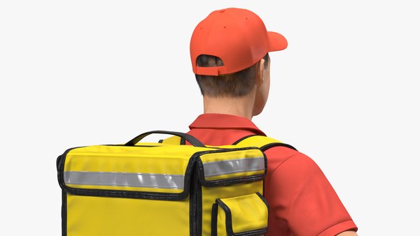3D Food Delivery Man Neutral Pose Fur model - TurboSquid 1822046