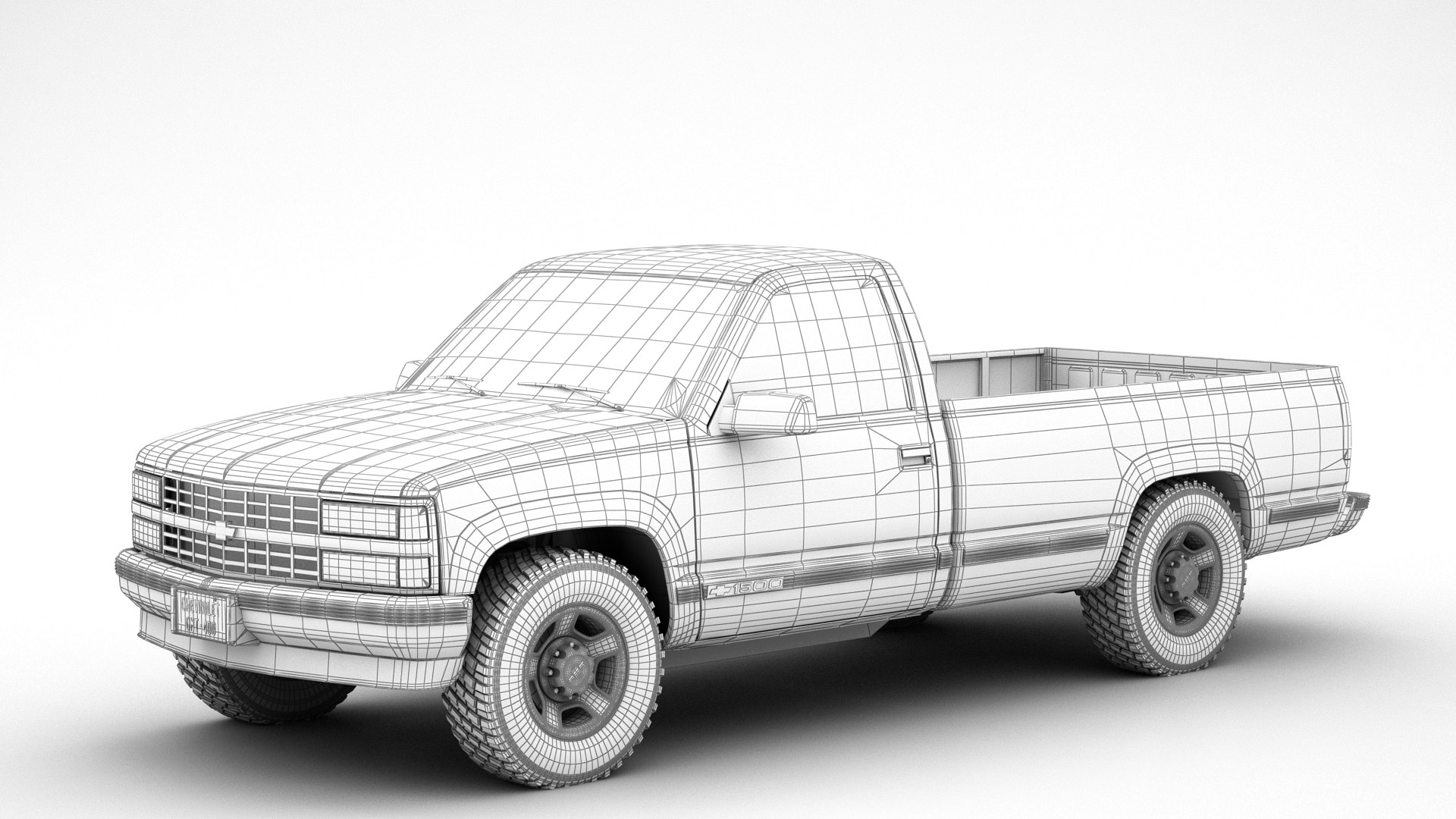 3D Chevrolet Silverado 1500 1994 Model - TurboSquid 2010770